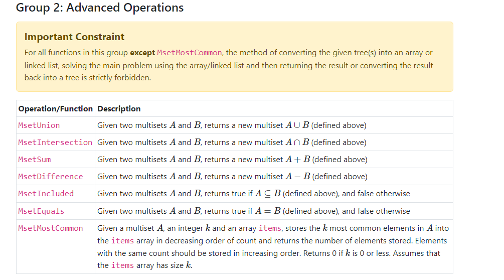 Solved Group 2: Advanced Operations Important Constraint For | Chegg.com