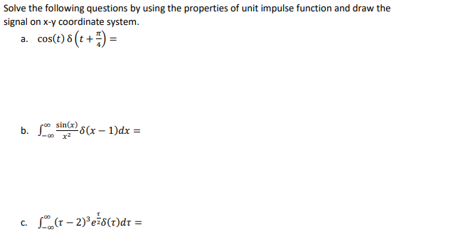 Solved Solve the following questions by using the properties | Chegg.com