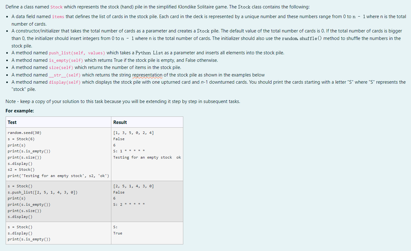 Solved Define a class named Stock which represents the stock | Chegg.com