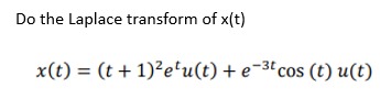 Solved Do the Laplace transform of | Chegg.com