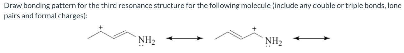 Solved Draw the bonding pattern for the resonance structure | Chegg.com