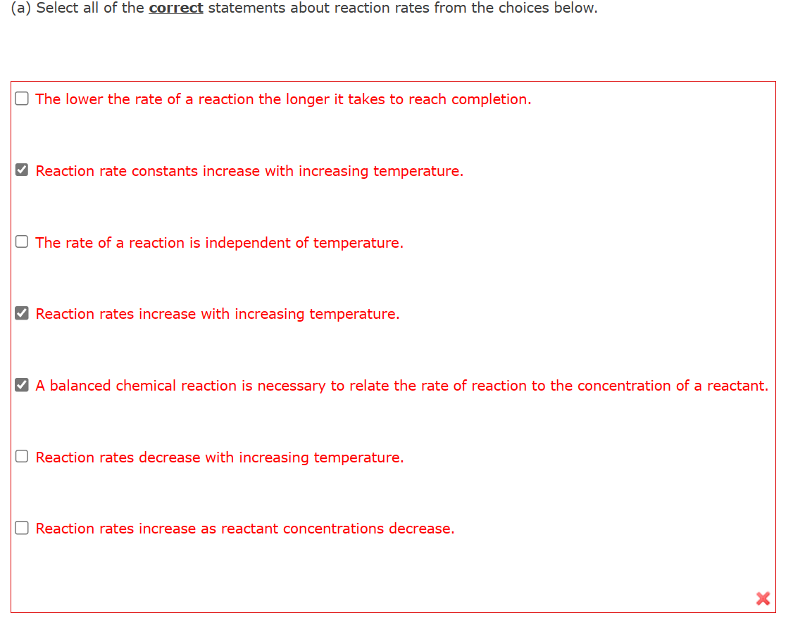 Solved The lower the rate of a reaction the longer it takes | Chegg.com