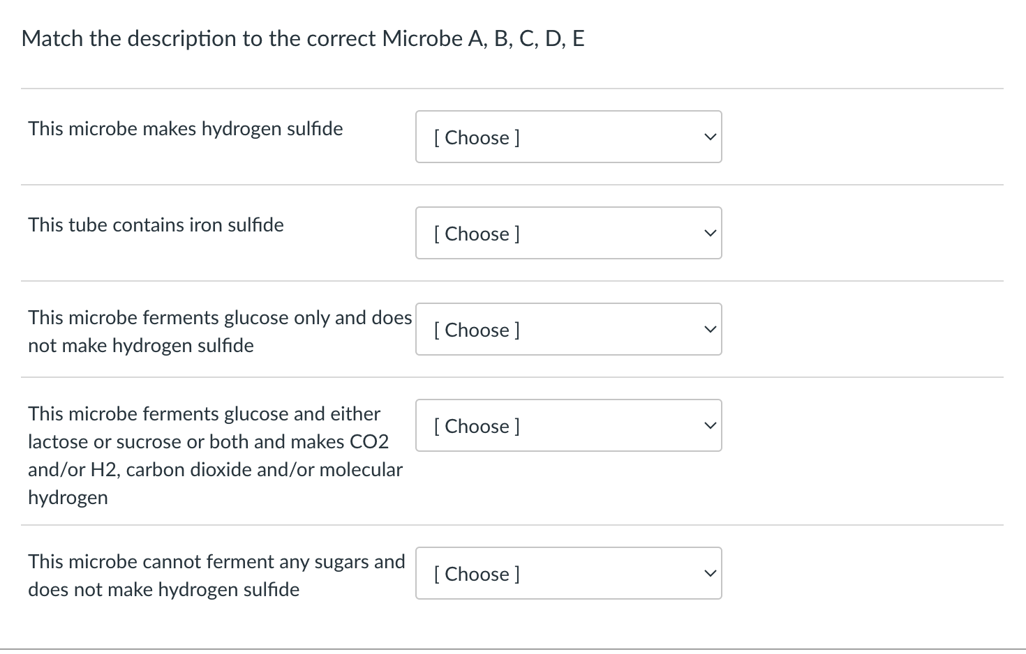 Solved TSI slants: Presume tube C is the uninoculated | Chegg.com