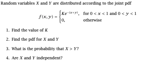 Solved Random variables X and Y are distributed according to | Chegg.com