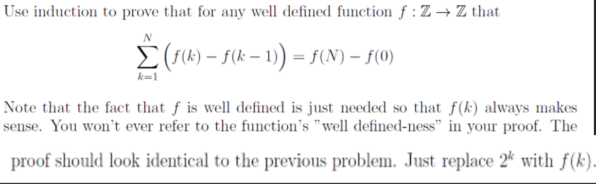 Solved Use induction to prove that for any well defined | Chegg.com