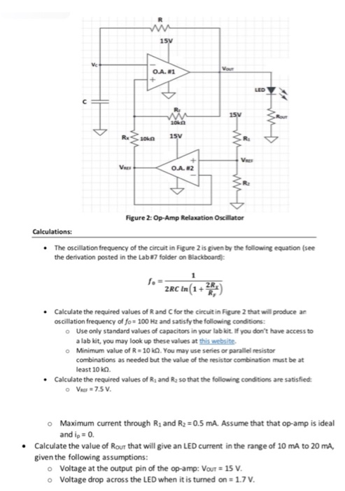 Solved Re 10 15 Ver O.A. #2 Figure 2: Op-Amp Relaxation | Chegg.com