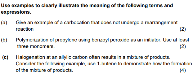 Solved Use examples to clearly illustrate the meaning of the | Chegg.com