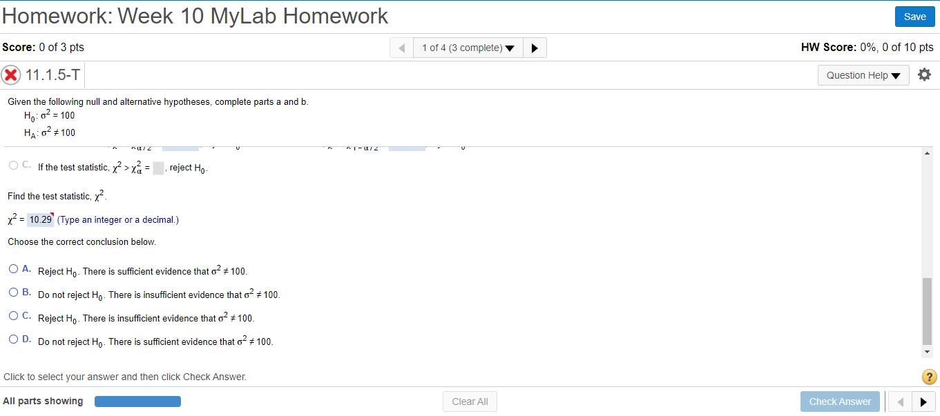 Solved Homework Week 10 Mylab Homework Save Score 0 Of 3
