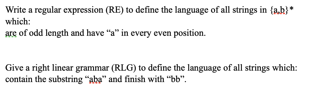 Solved Write a regular expression (RE) to define the | Chegg.com