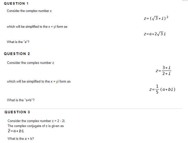 Solved QUESTION 1 Consider the complex number z z=(3+i)2 | Chegg.com