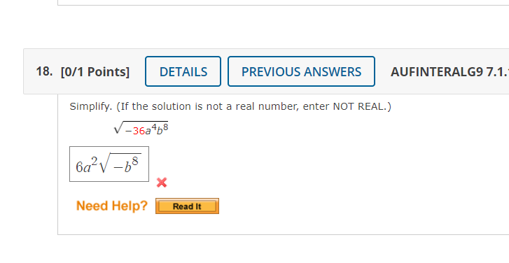 Solved Simplify. (If the solution is not a real number, | Chegg.com