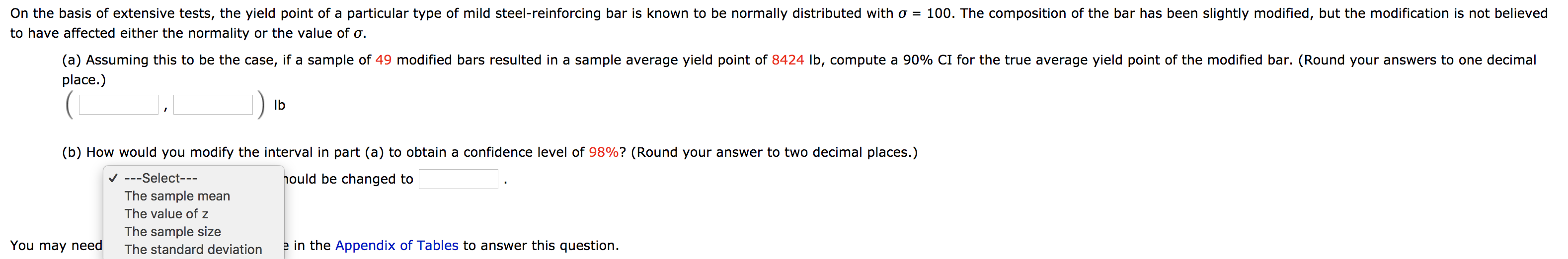 Solved On the basis of extensive tests, the yield point of a | Chegg.com