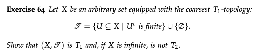 Solved Exercise 64 Let X be an arbitrary set equipped with | Chegg.com