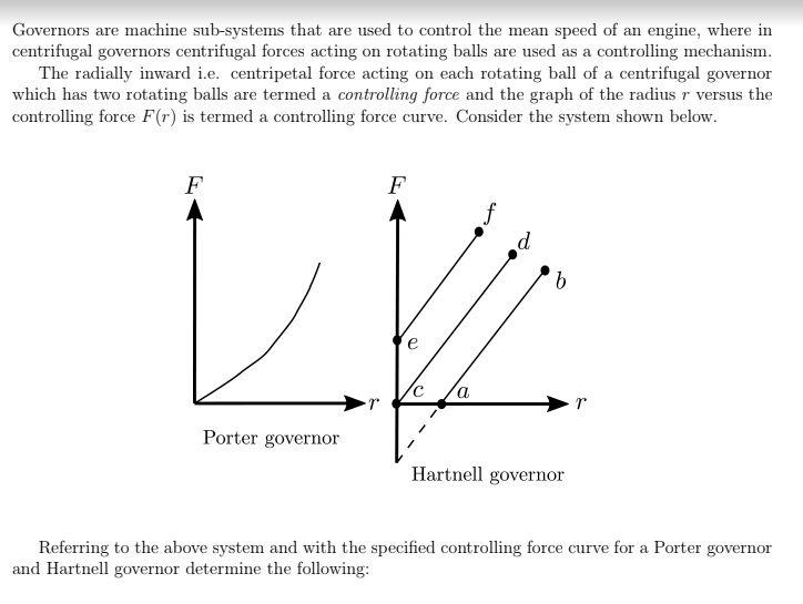 Solved Governors are machine sub-systems that are used to | Chegg.com