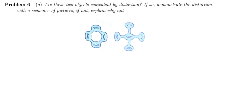 Solved (a) Are these two objects equivalent by distortion? | Chegg.com