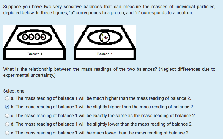 Solved Suppose you have two very sensitive balances that can | Chegg.com