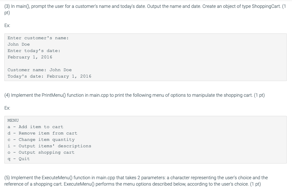 Solved This program extends the earlier "Online shopping | Chegg.com