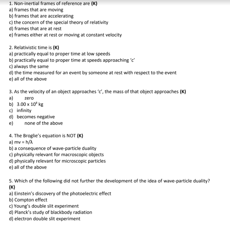 Solved 1. Non-inertial frames of reference are (K) a) frames | Chegg.com
