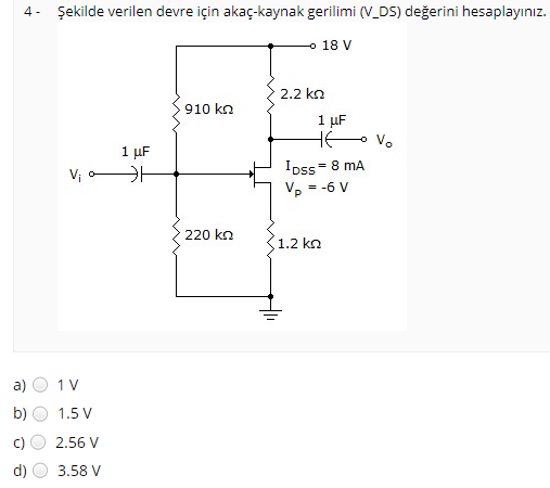 Solved Calculate the drain-source voltage (V_DS) value for | Chegg.com