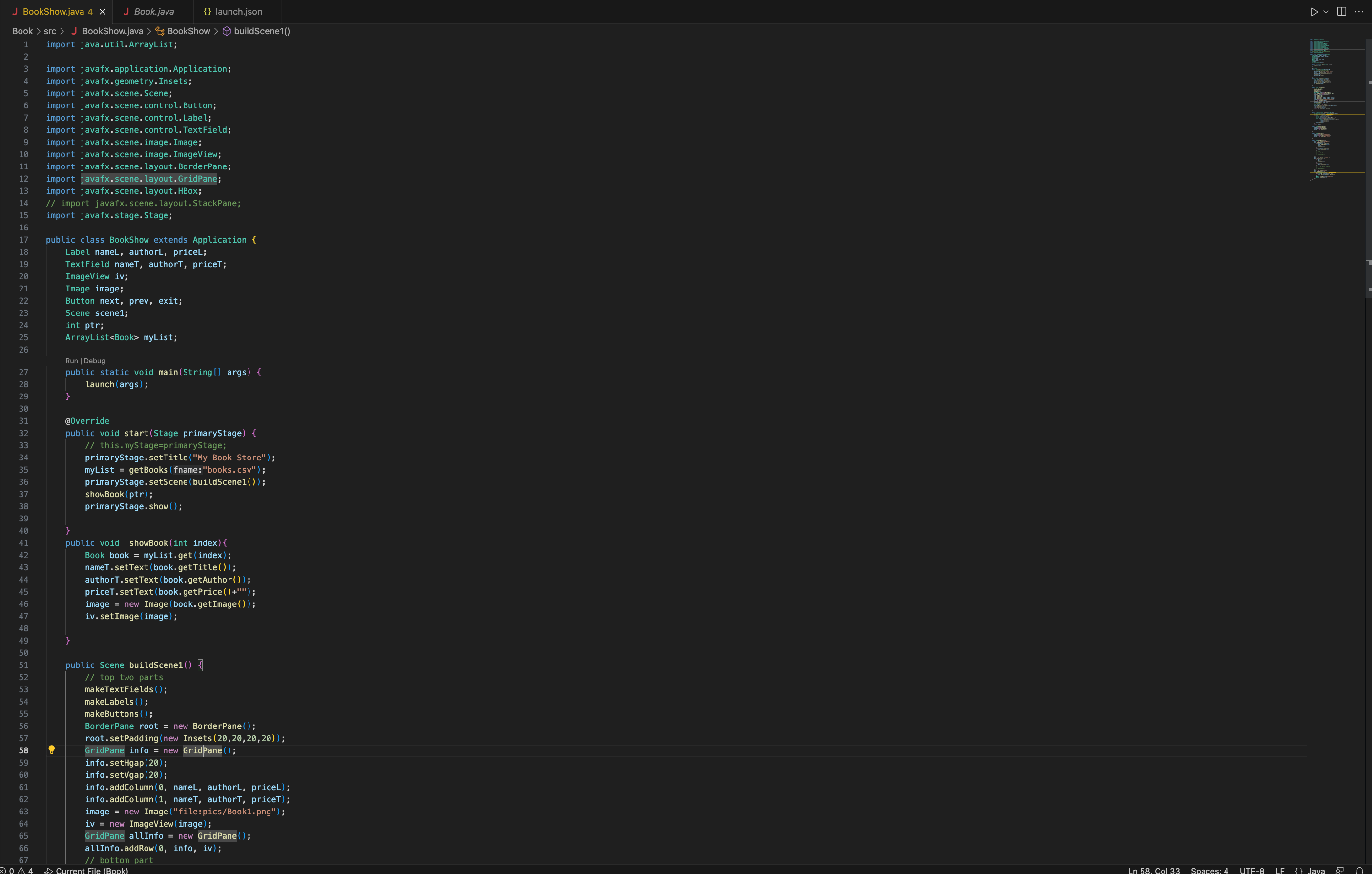 Solved 1. Read the information of Book using MyFile's | Chegg.com
