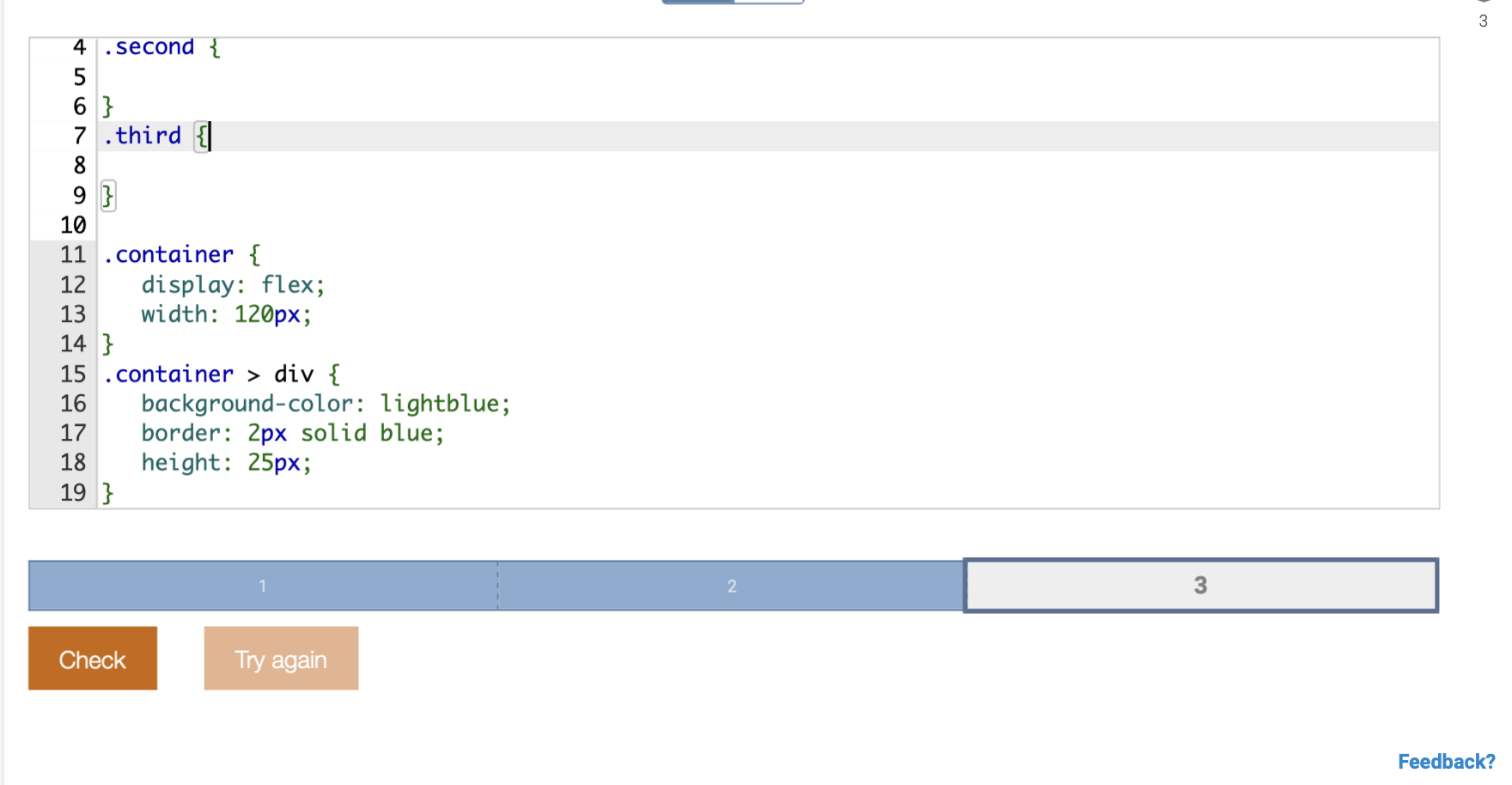 Solved Using flex-basis, set element with class first to | Chegg.com