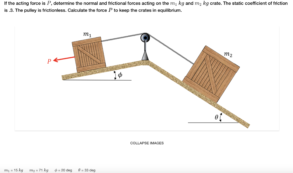 Solved If the acting force is P, determine the normal and | Chegg.com