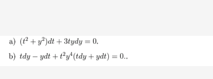 Solved Find integral factors for each differential equation | Chegg.com