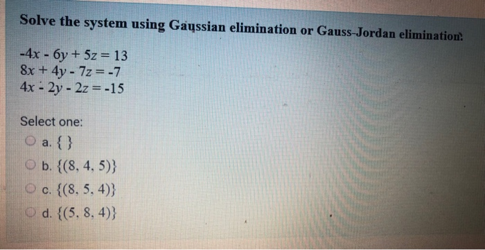 Solved Determine the solution set for the system represented | Chegg.com