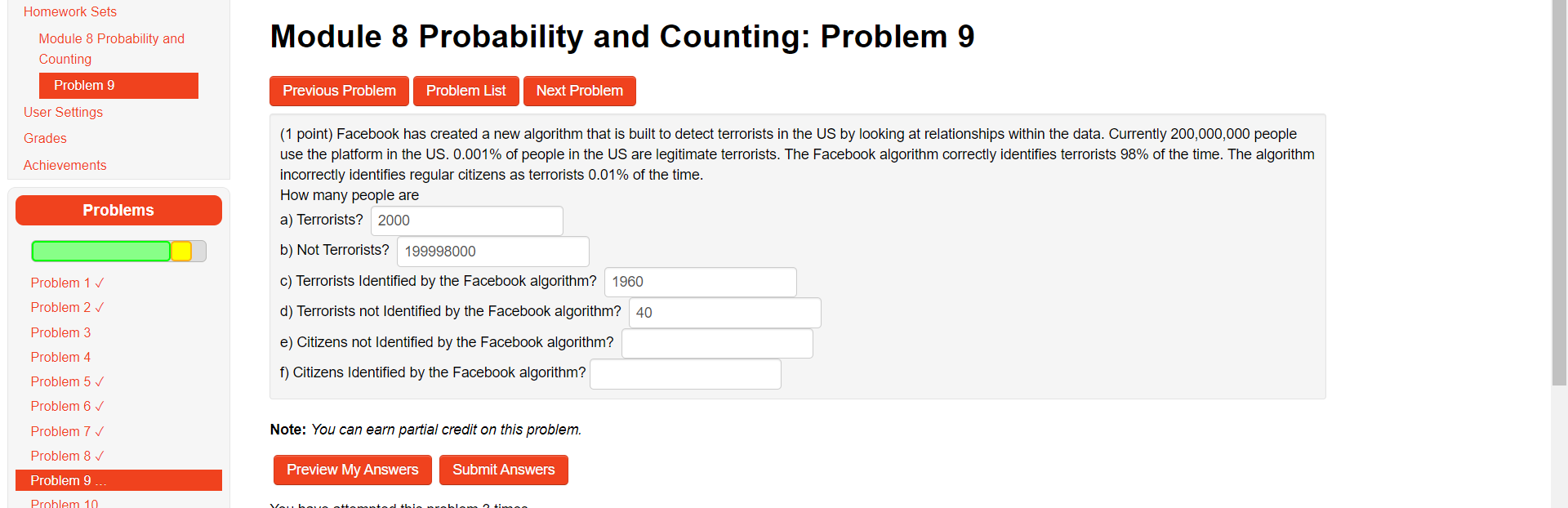 Solved Homework Sets Module 8 Probability and Counting | Chegg.com