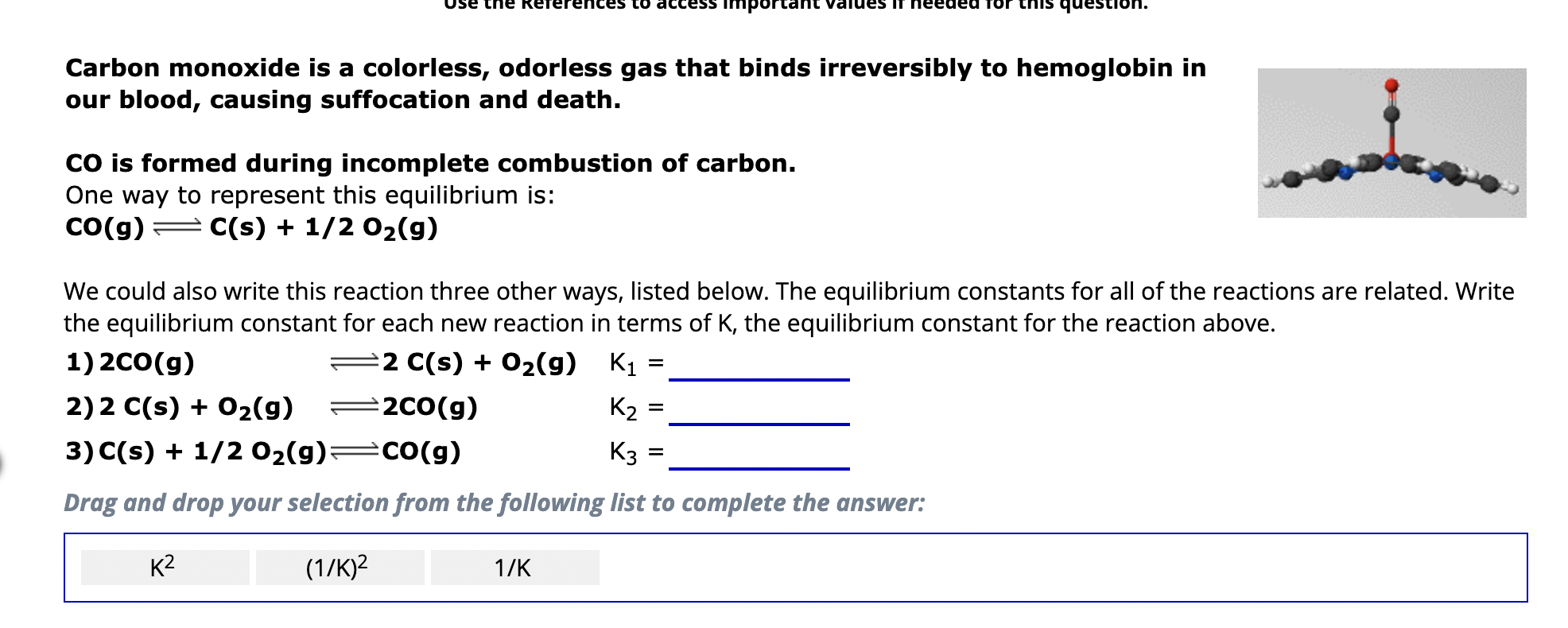 Solved Carbon monoxide is a colorless, odorless gas that | Chegg.com