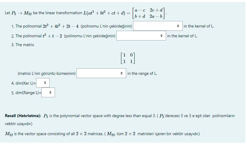 Let P3→M22 be the linear transformation | Chegg.com
