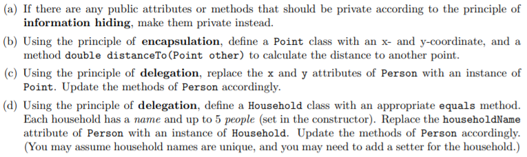 Solved Java please, public class Person { public String | Chegg.com