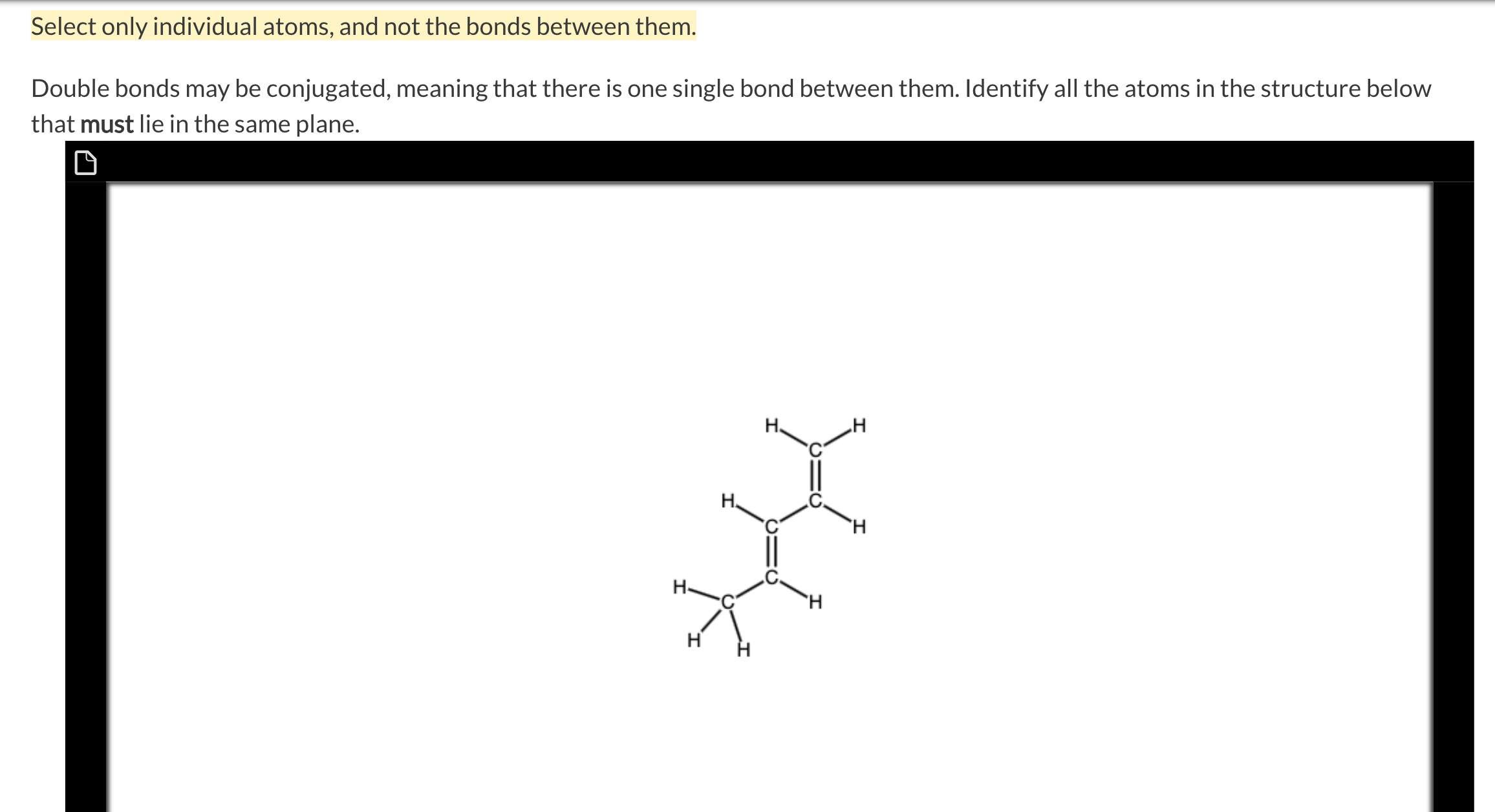 Solved Select only individual atoms, and not the bonds | Chegg.com