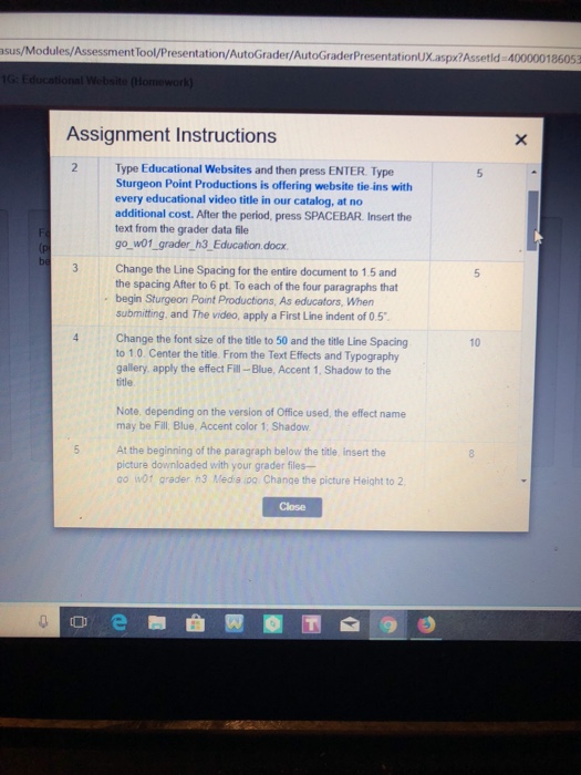 sus/Modules/Assessment | Chegg.com