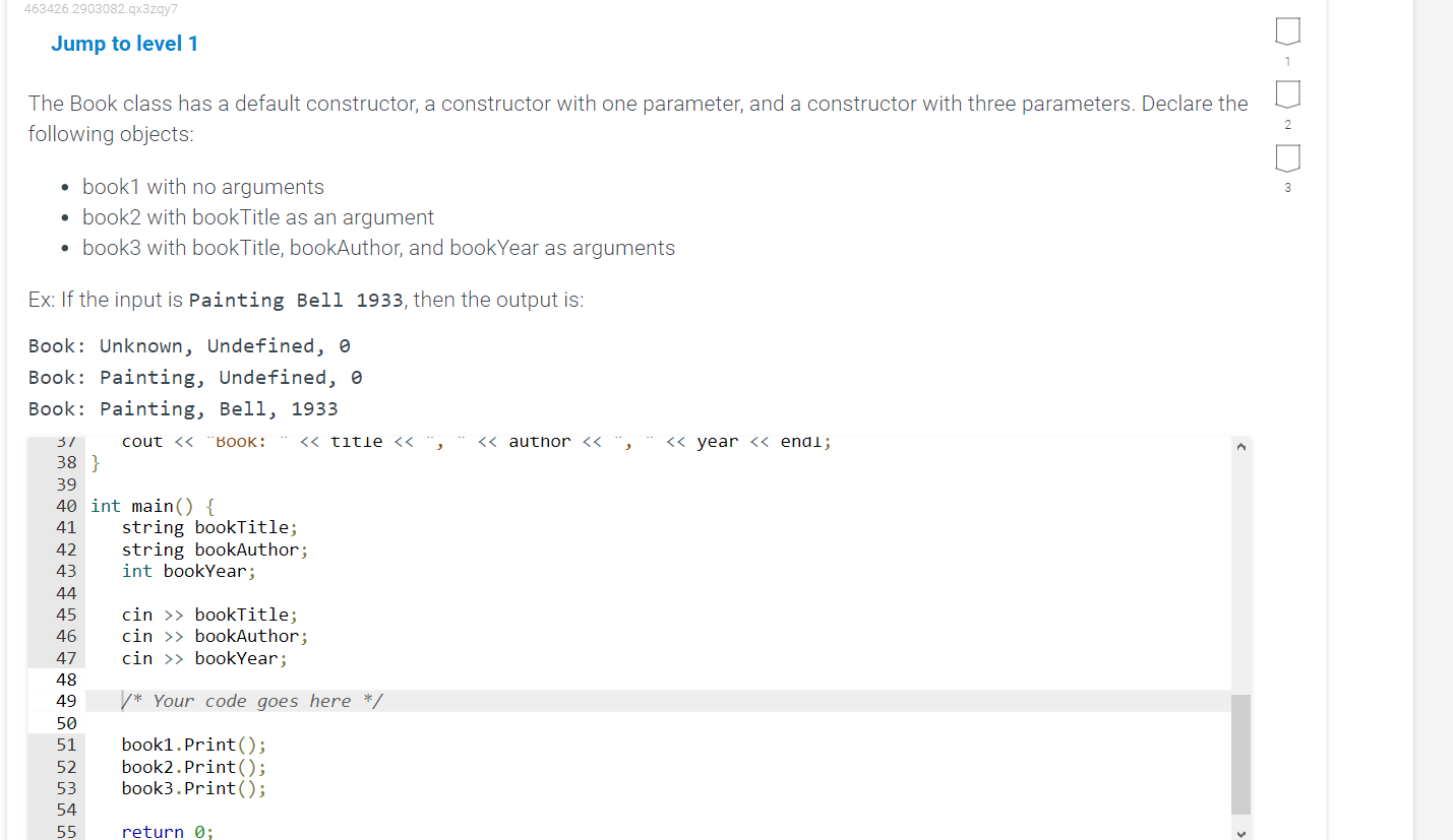 Solved The Book class has a default constructor, a | Chegg.com