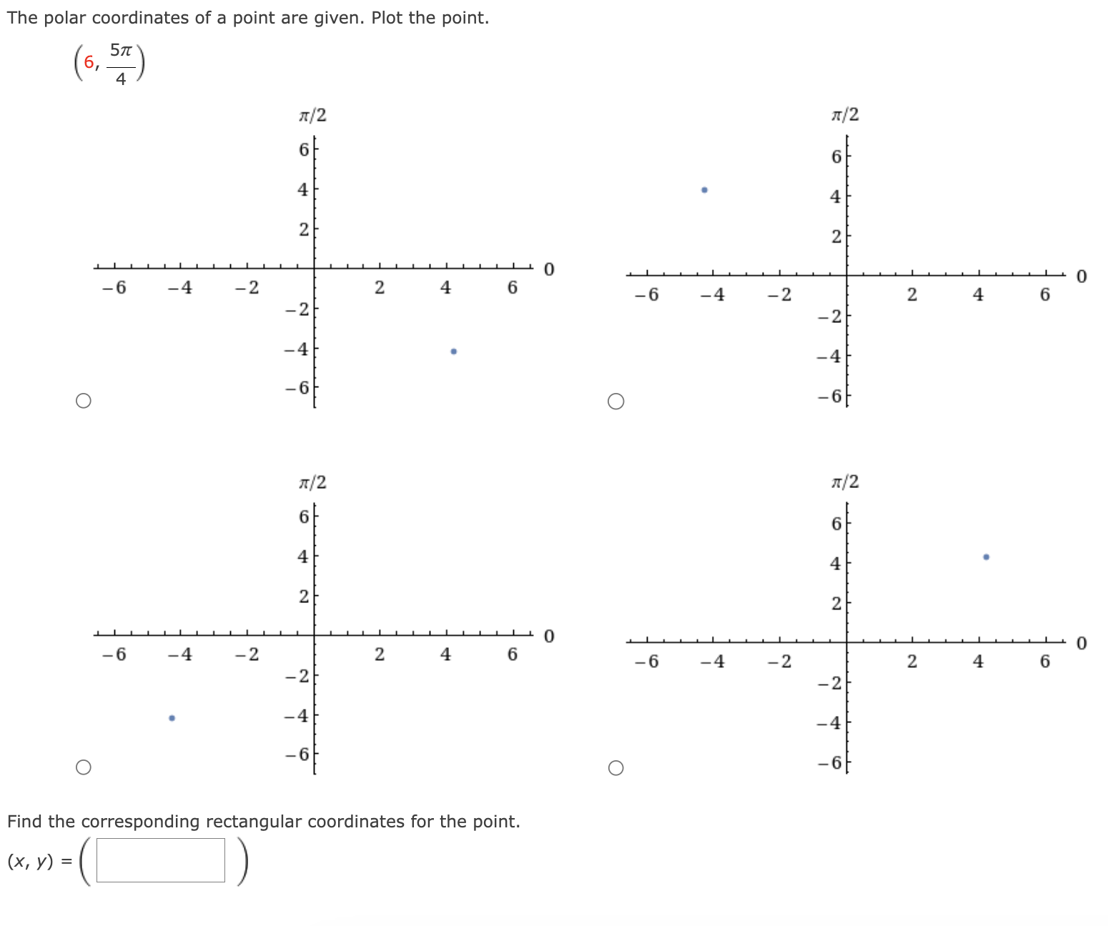 solved-the-rectangular-coordinates-of-a-point-are-given-chegg