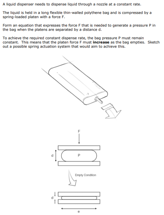 A liquid dispenser needs to dispense liquid through a | Chegg.com