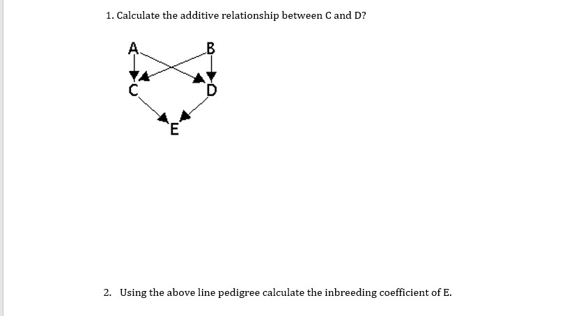 Solved 1. Calculate the additive relationship between C and | Chegg.com