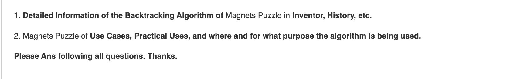 Solved 1. Detailed Information of the Backtracking Algorithm | Chegg.com