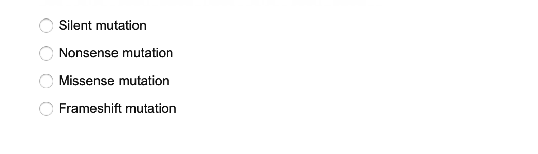 Solved Identify the type of mutation present in the DNA | Chegg.com