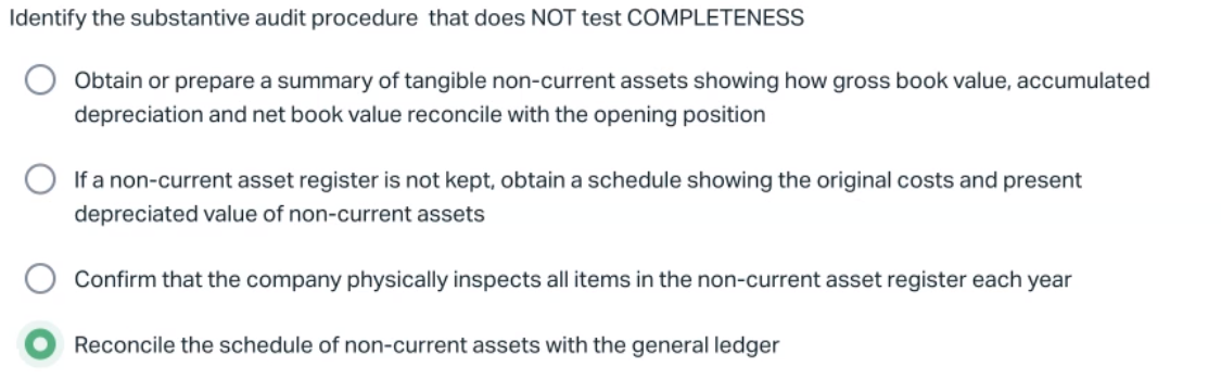 Solved Identify the substantive audit procedure that does | Chegg.com