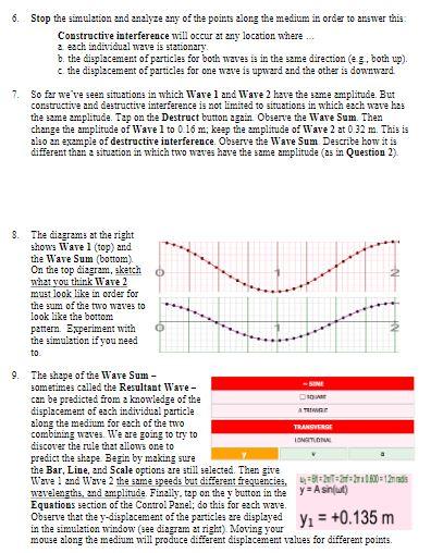 Solved m A Getting Acquainted: The Wave Addition Interactive | Chegg.com