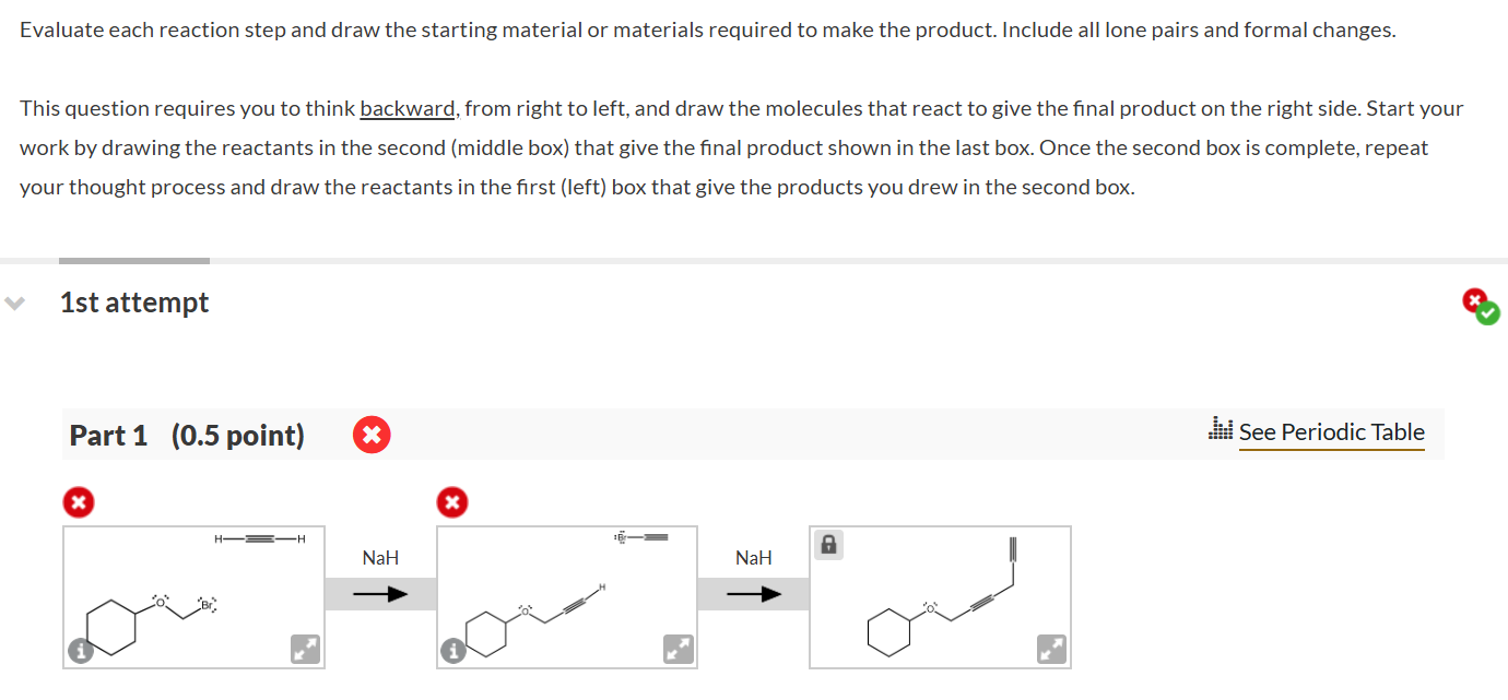 Solved Evaluate each reaction step and draw the starting | Chegg.com