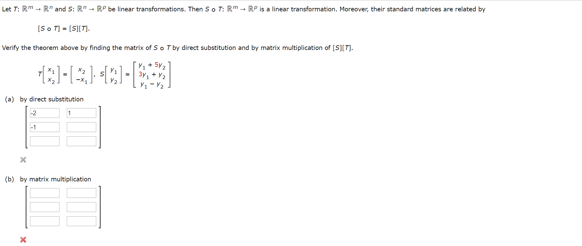 Solved Let T: RM → R and S: RM → RP be linear | Chegg.com