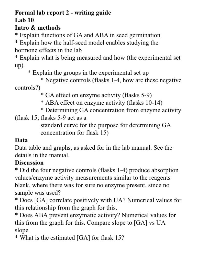 Solved * * * Formal lab report 2 - writing guide Lab 10 | Chegg.com