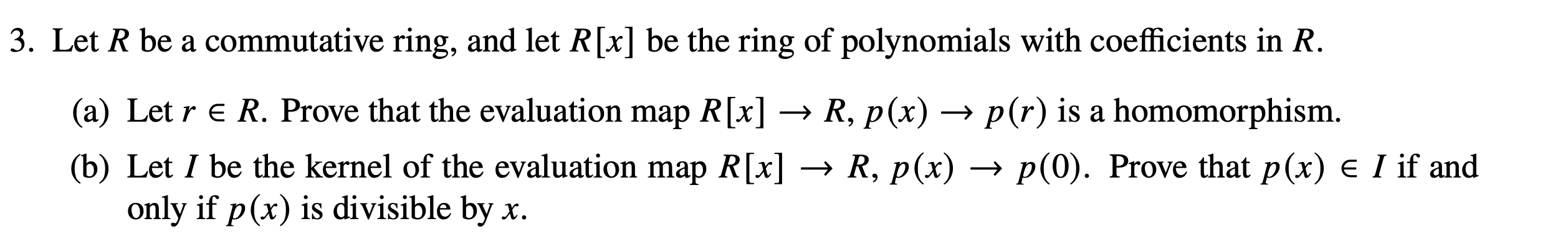 Solved Let R ﻿be a commutative ring, and let R[x] ﻿be the | Chegg.com