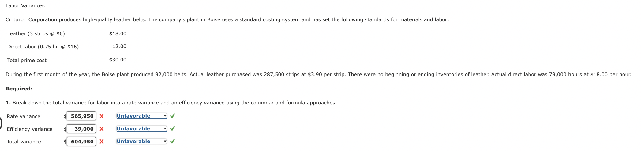 Solved Required: 1. Break down the total variance for labor | Chegg.com