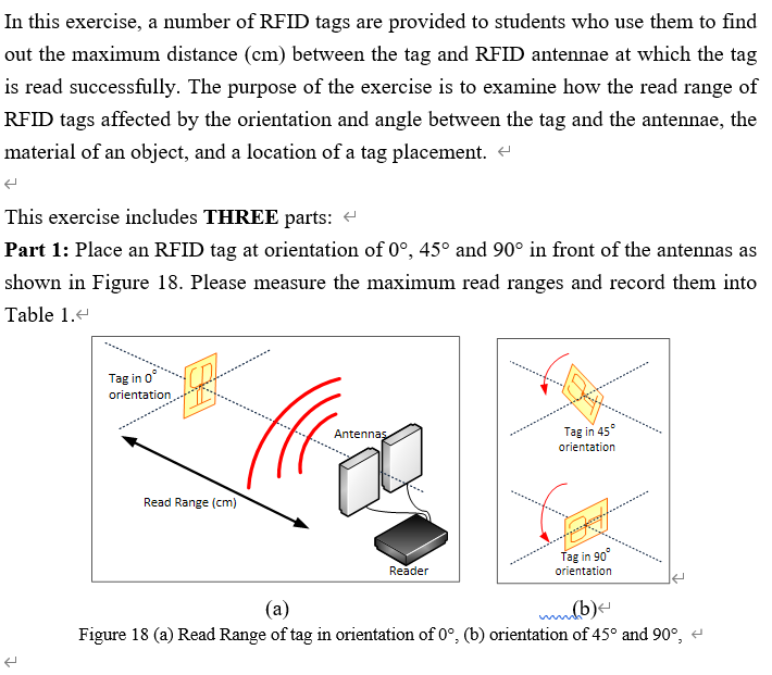 In this exercise, a number of RFID tags are provided | Chegg.com