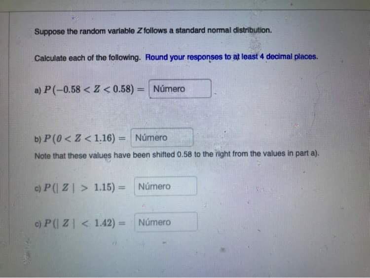 Solved Suppose the random variable Z follows a standard | Chegg.com