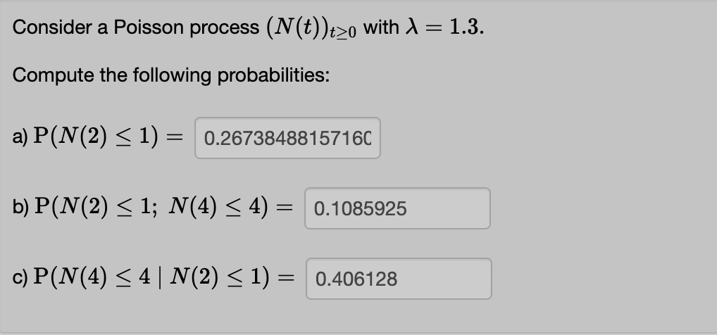 Solved Consider a Poisson process (N(t))t≥0 ﻿with | Chegg.com